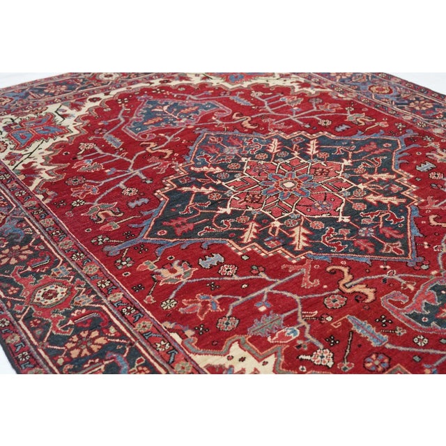 Vintage Heriz Serapi Rug 5'0'' x 6'10'' | Chairish