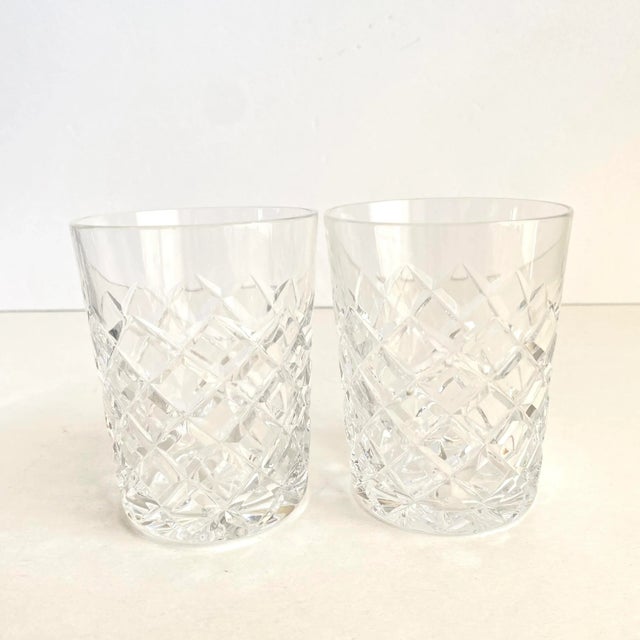 Vintage Cut Crystal Whiskey Decanter And Low Ball Rocks Glasses