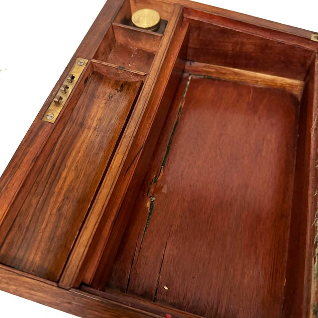 Late 19th Century Antique English Military Wooden Writing Lap Desk with ...