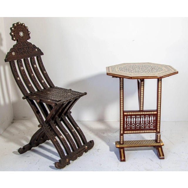 Egyptian Octagonal Side Table Egyptian Moorish Tilt-Top Inlaid Table ...