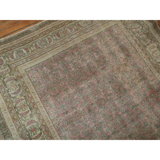 Soft Pink Traditional Worn Antique Rug, 4'9'' X 5'8'' | Chairish