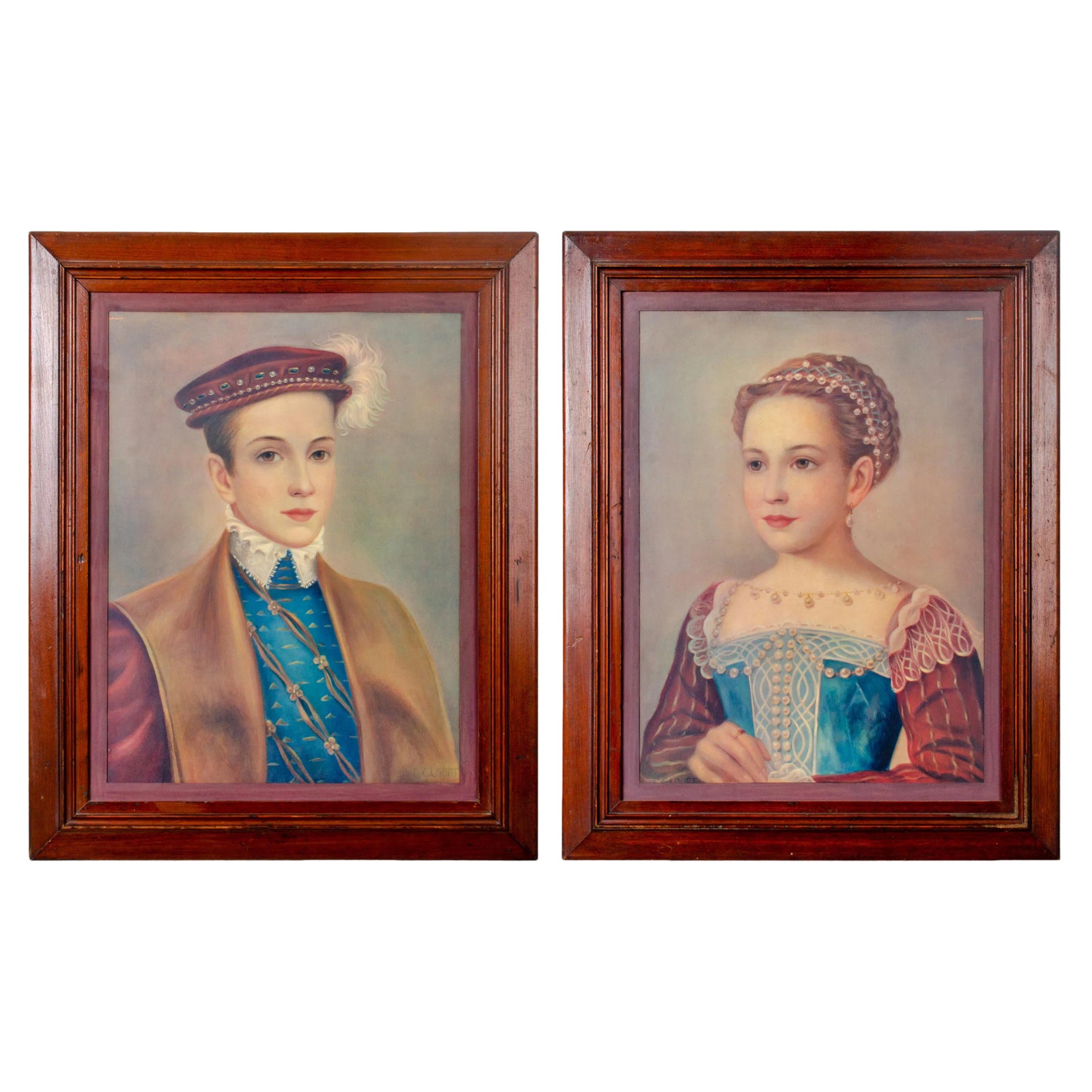 1940s Portraits of French Nobility, Lithographs After François Clouet ...