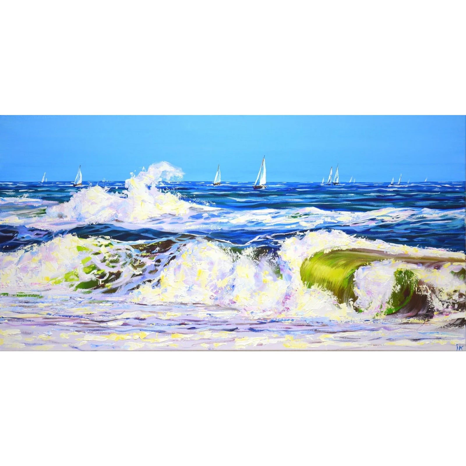 "Ocean. Regatta." Original Painting | Chairish