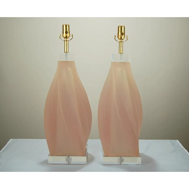 Paolo Gucci Vintage Italian Lamps Pink | Chairish