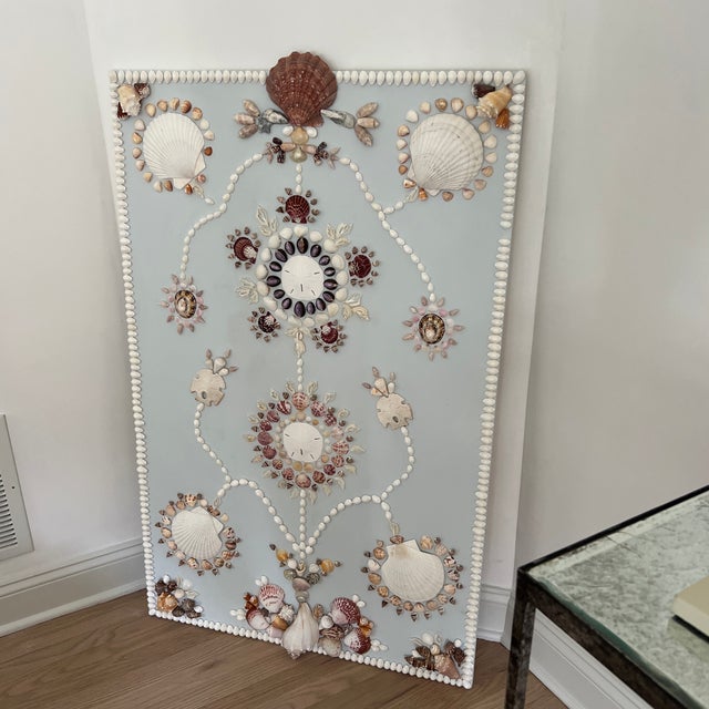 Shell Collage on Panel Panel Artwork | Chairish