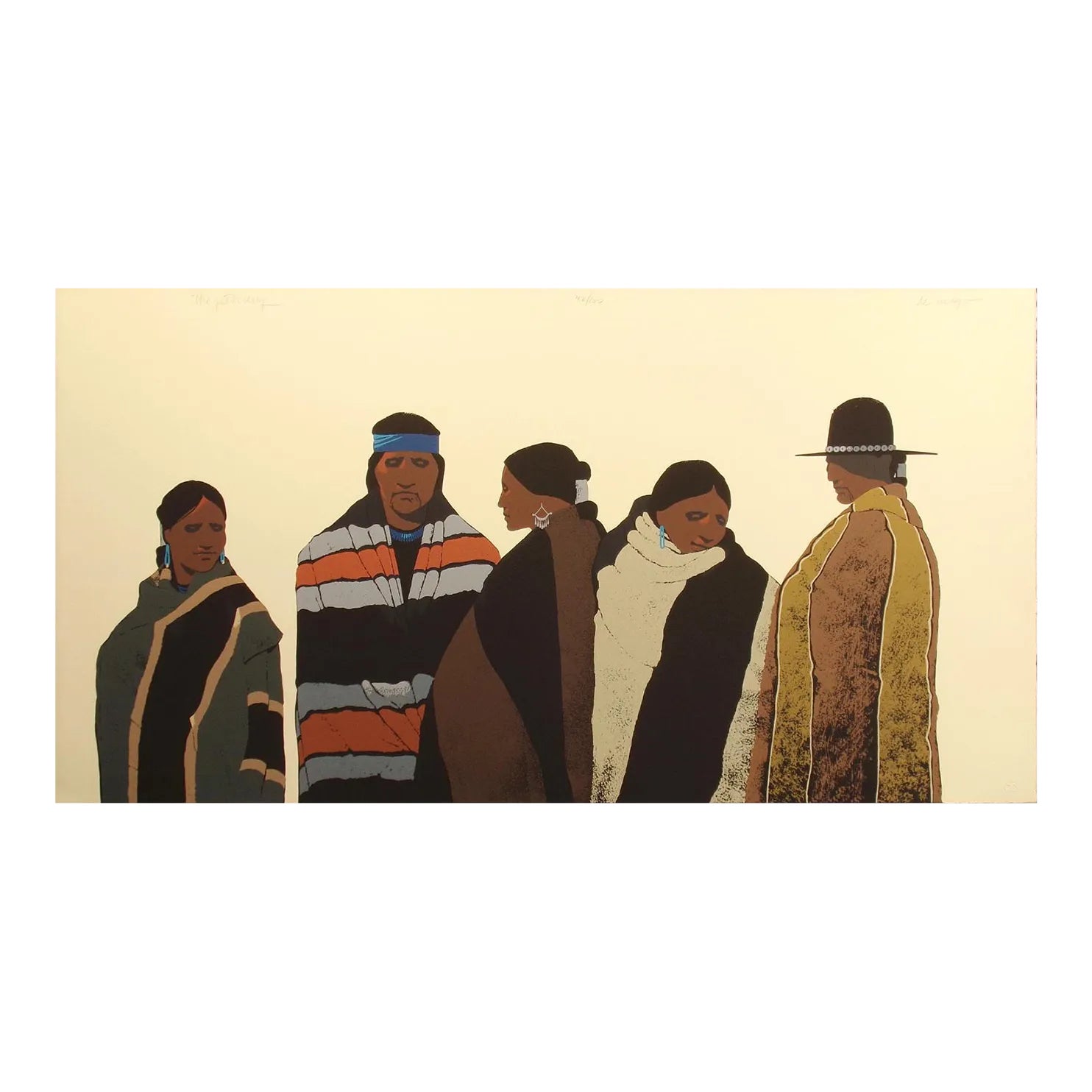 1980s Louis De Mayo "The Gathering" Hand Signed Limited Edition ...