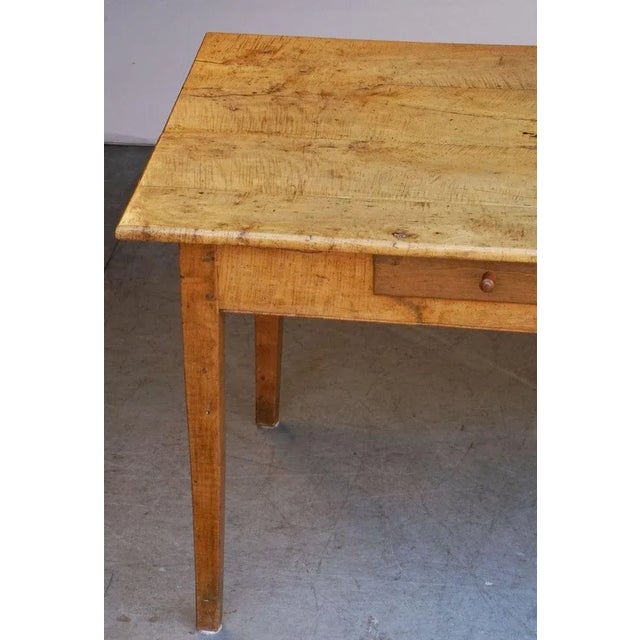 French Rectangular Farm Table of Sycamore | Chairish