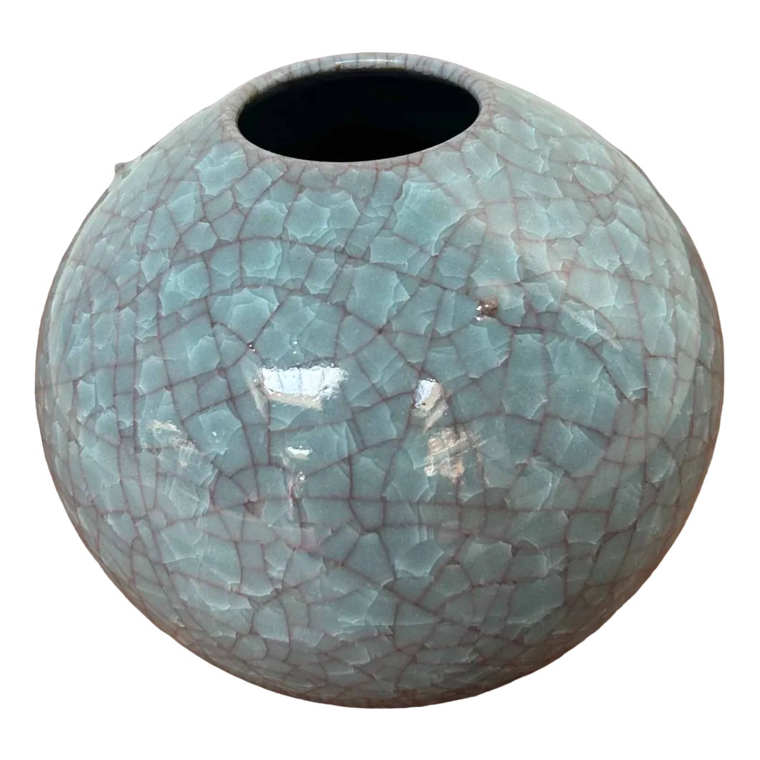 Ceramic Hagi Yaki Ikebana Flower Vase, Japan, 1980s | Chairish