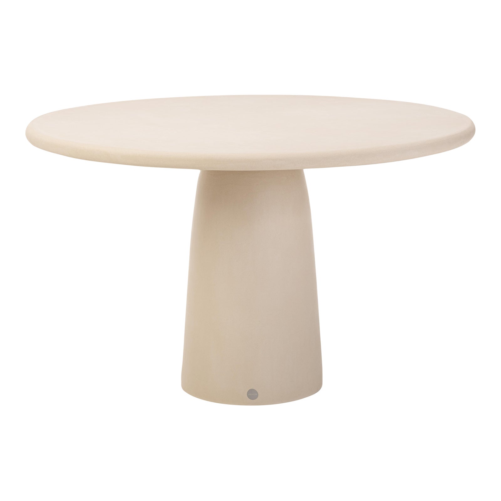 Contemporary Round Natural Plaster Dining Table "Menhir" 120 by ...