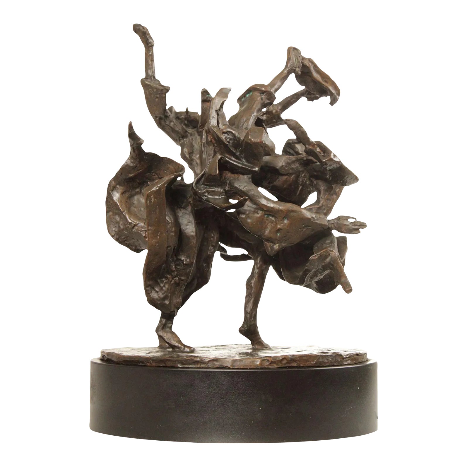 Laura Goodman Abstract Dancing Figures Bronze Sculpture | Chairish