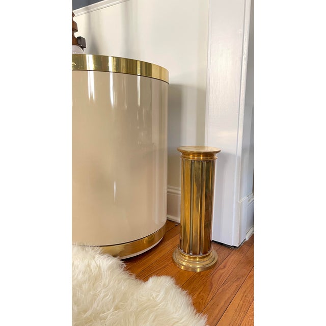 Neoclassical Brass Pedestal Doric Order Column | Chairish