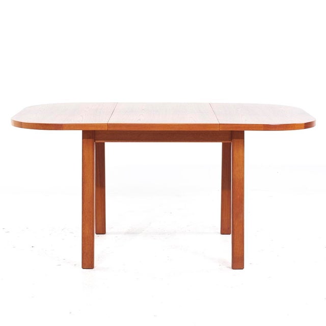 D-Scan Mid Century Teak Hidden Butterfly Leaf Expanding Dining Table ...