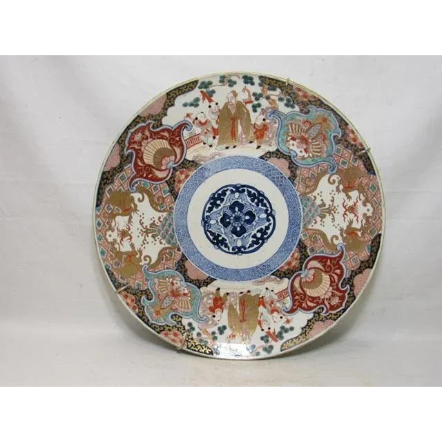 Large Antique Japanese Imari Porcelain Platter | Chairish