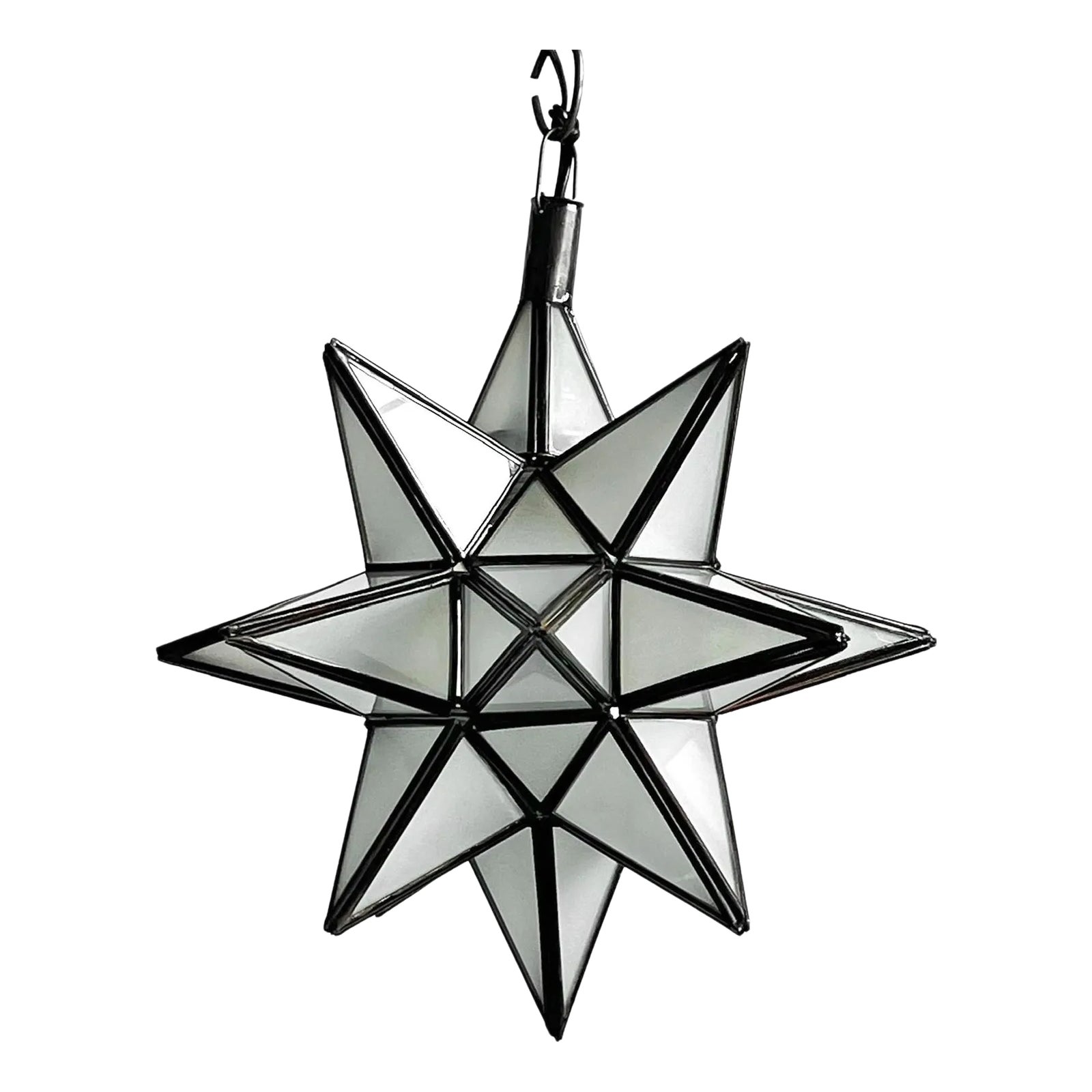 Frosted White Moravian Star Pendant Light Small | Chairish