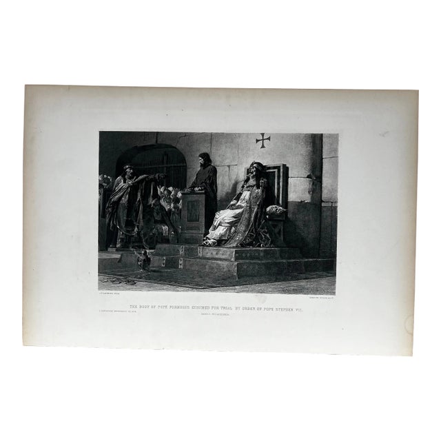 19th Century Print by Jean Paul Laurens Titled “The Body of Pope ...