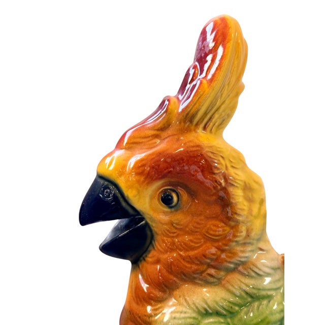 Early 20th Century French Majolica Cockatoo or Parrot Pitcher by St ...