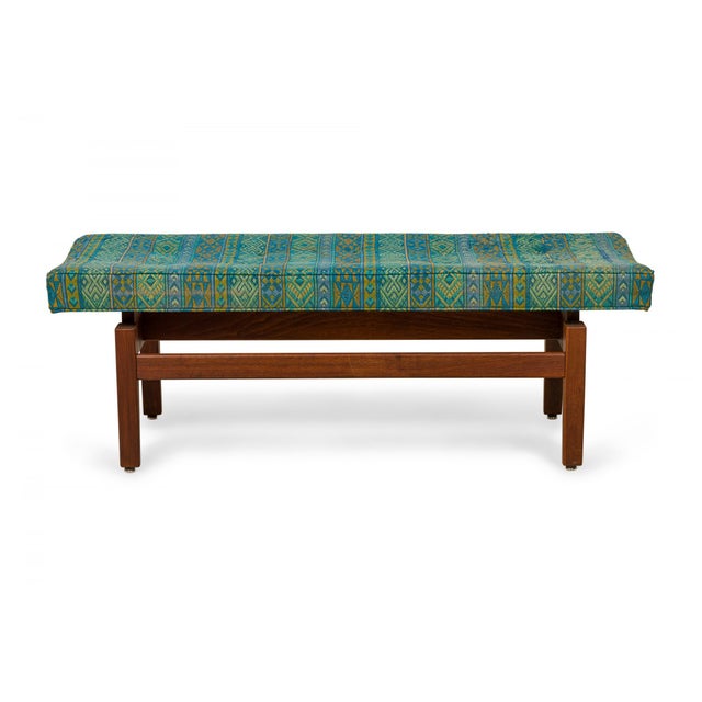 Jens Risom Danish Mid-Century Blue and Green Southwestern Pattern ...