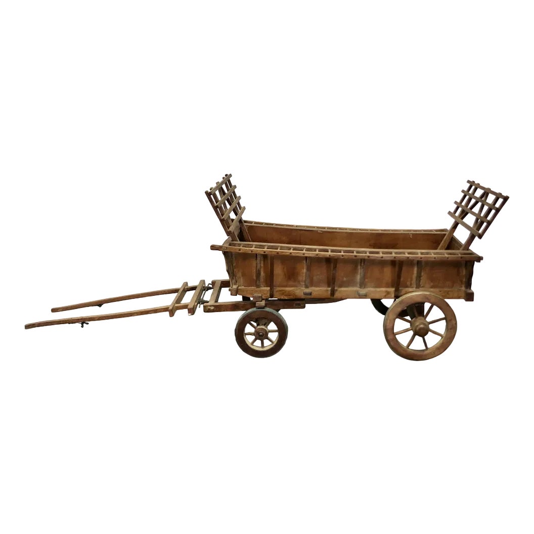 Model Wooden Hay Cart, 1930s | Chairish