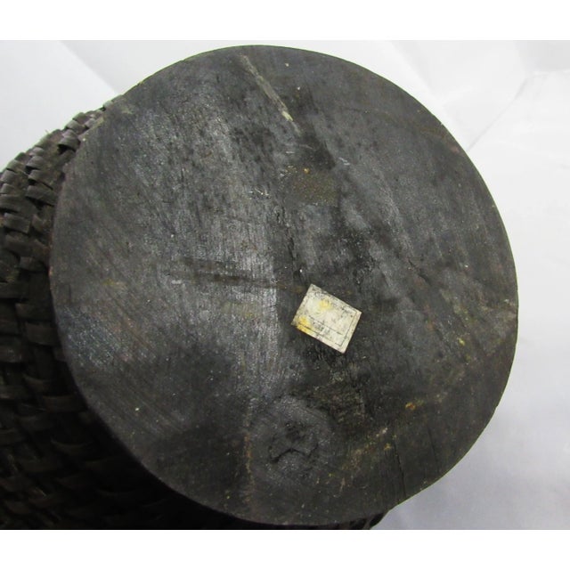 Vintage Large Urn Shaped Rattan Basket | Chairish