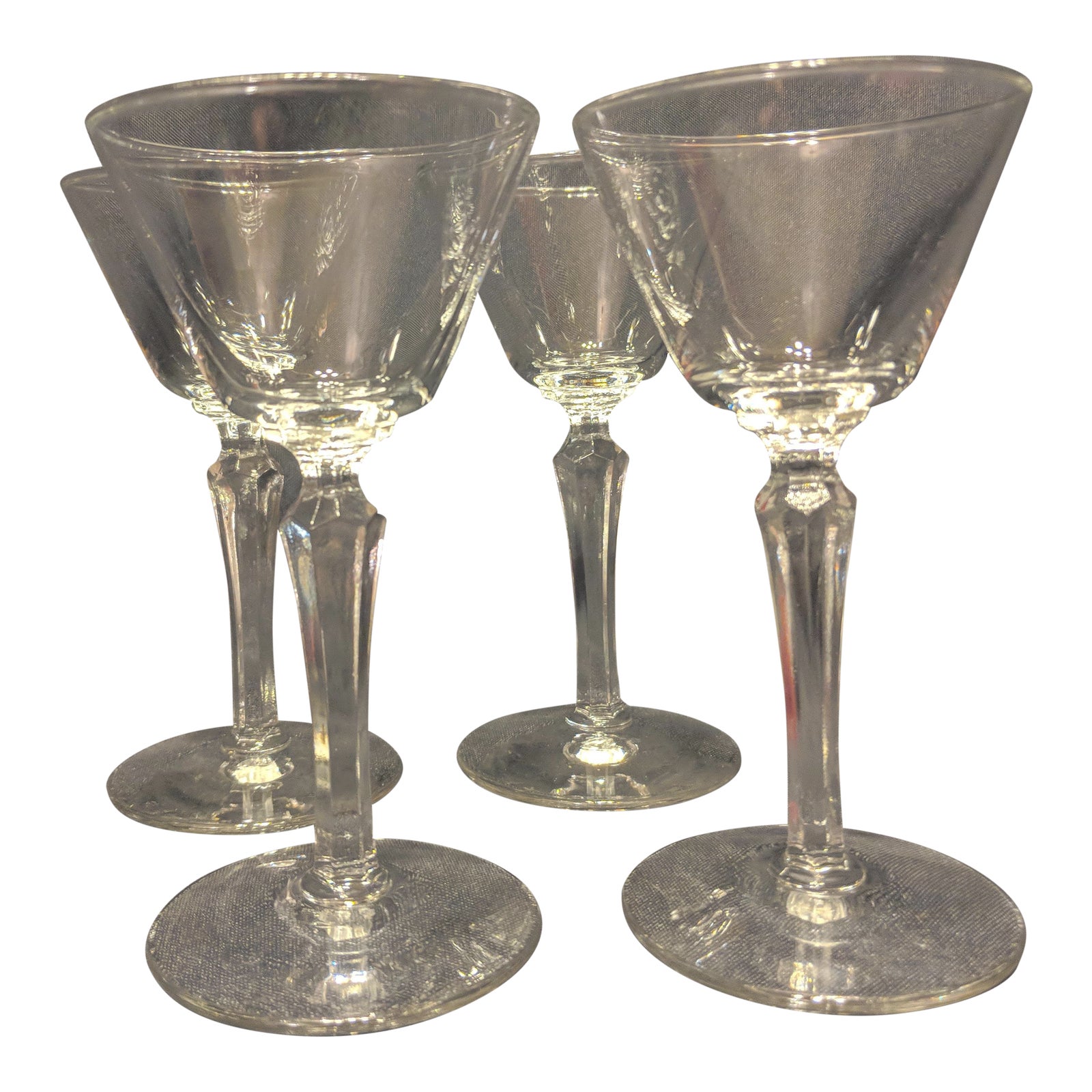 Clear Sherry Cordial Dessert Wine Glasses Set Of 4 Vintage Mid Century Modern Chairish