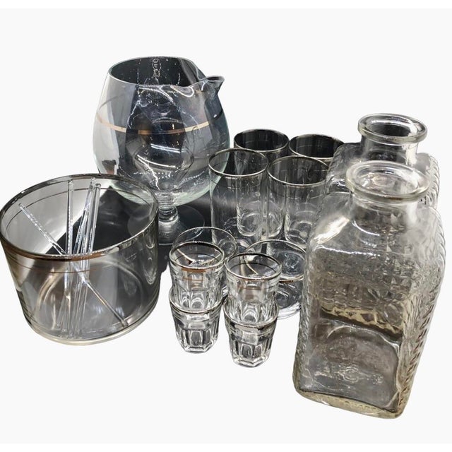Mid Century Modern Heisey Vintage Bar Glass Set—Decanters, Snifters ...