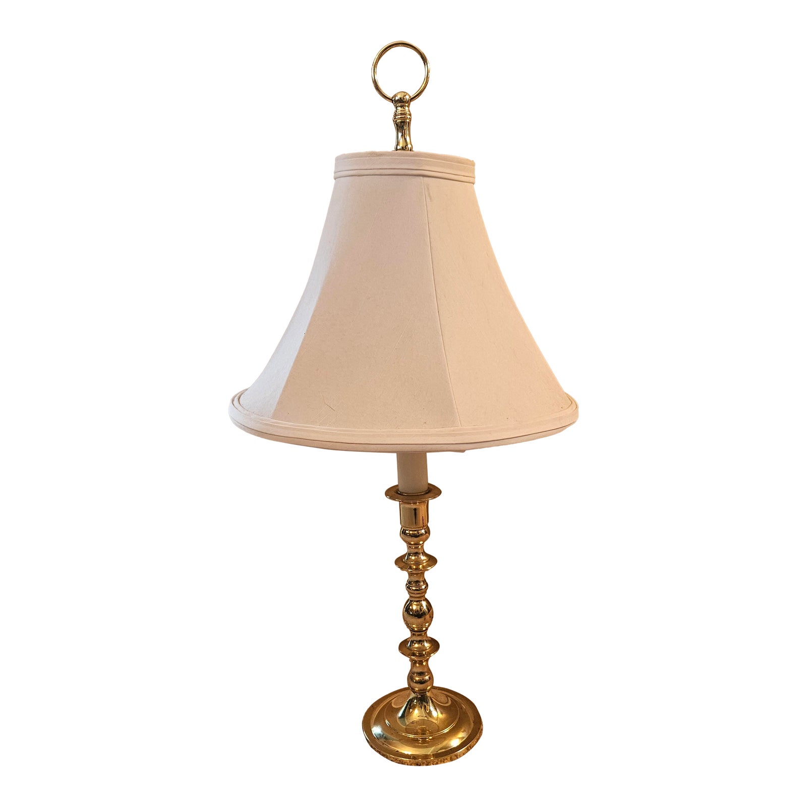 Vintage Baldwin Brass Candlestick Lamp | Chairish