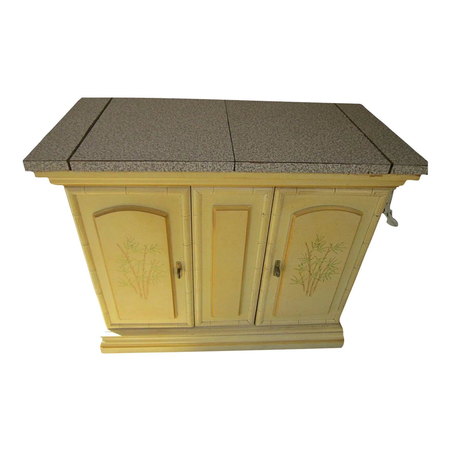 1970s Hollywood Regency Buffet Sideboard Storage Extended Top Cream ...