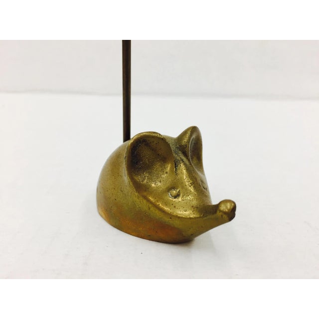 Vintage Solid Brass Mouse Figure | Chairish