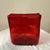 Late 20th Century Vintage Blenko Ruby Red Glass Rectangular Textured ...