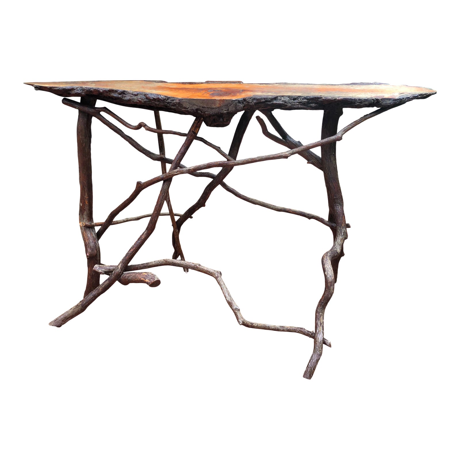 Vintage Twig Console Table | Chairish