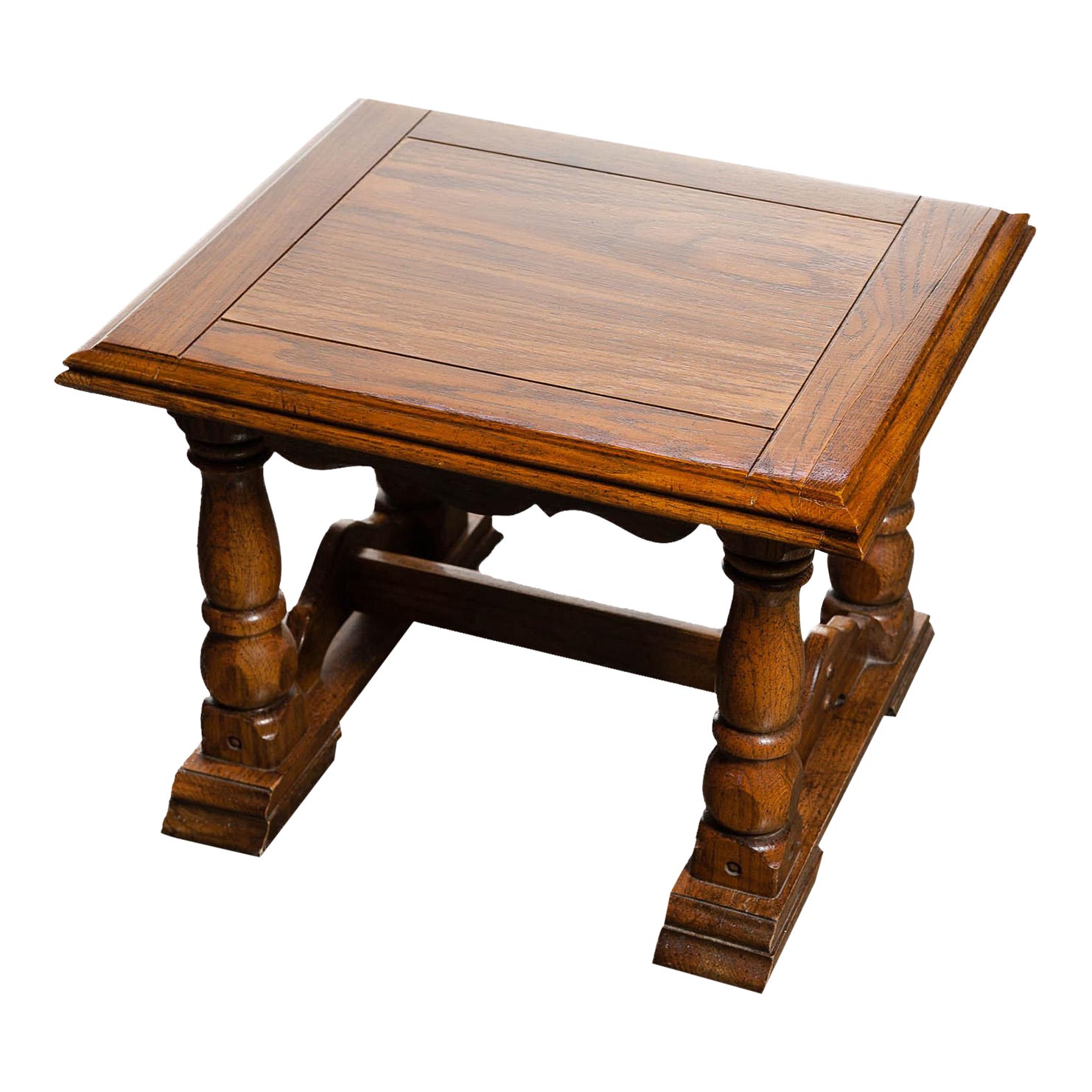 Vintage Mid-Century East Coast Trestle Side Table | Chairish