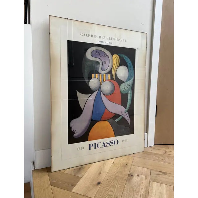 Large Vintage Picasso Exhibition Poster, Framed, 1981 | Chairish