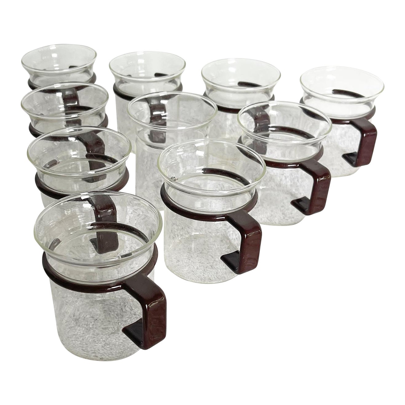 Danish Modern Bodum Glass Coffee Mugs, as in Star Trek - Set of 10 ...