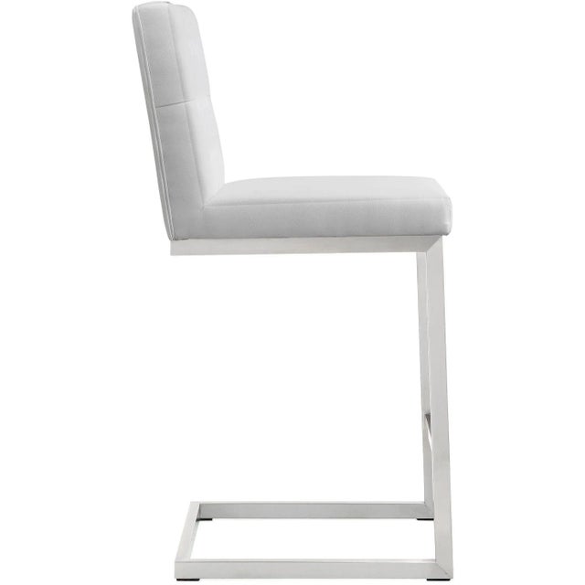 Helsinki White Steel Counter Stools - Set of 2 | Chairish