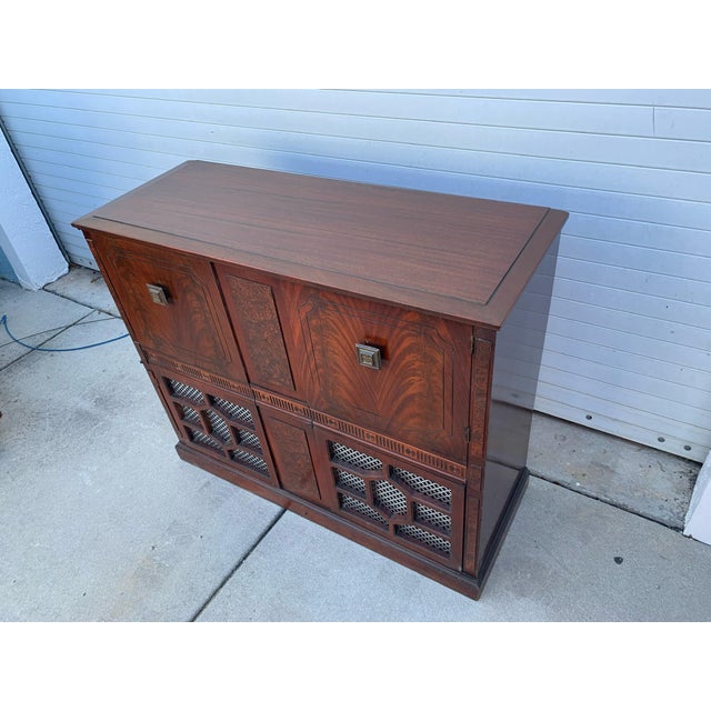 1950s Mid-Century Modern Mahogany Veneer Server | Chairish