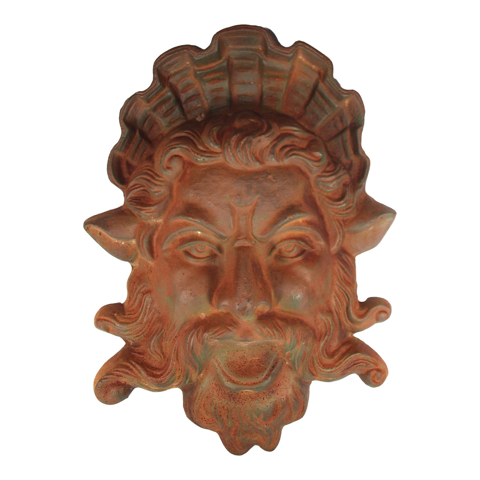 Vintage Heavy Cast Iron Mythical Face Wall Hanging | Chairish