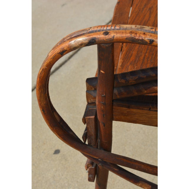 American Adirondack Twig Willow Rocking Chair Rustic Natural - Plank ...