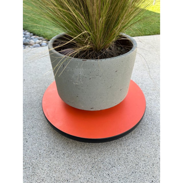 Mid-Century Modern Plant Stand Caddy With Wheels | Chairish