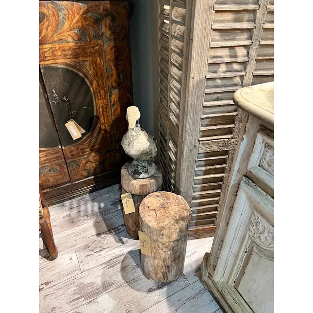 Reclaimed Wooden French Stool | Chairish