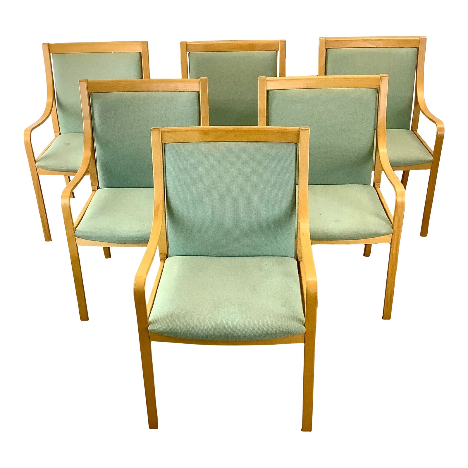 Scandinavian Modern Bentwood Birch Dining Chairs | Chairish