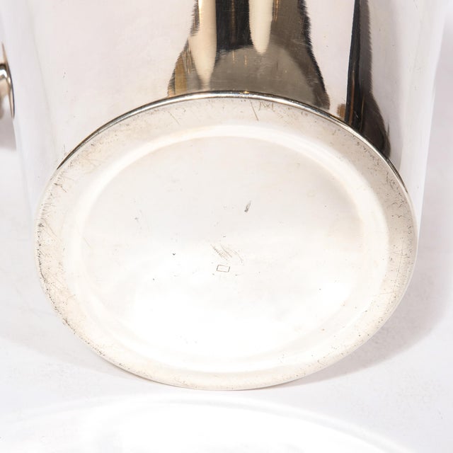 Mid-Century Modernist SilverPlate Ice Bucket With Inlaid Lapis Lazuli ...