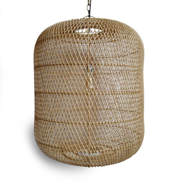 Raw Wicker Jug Lantern Large | Chairish