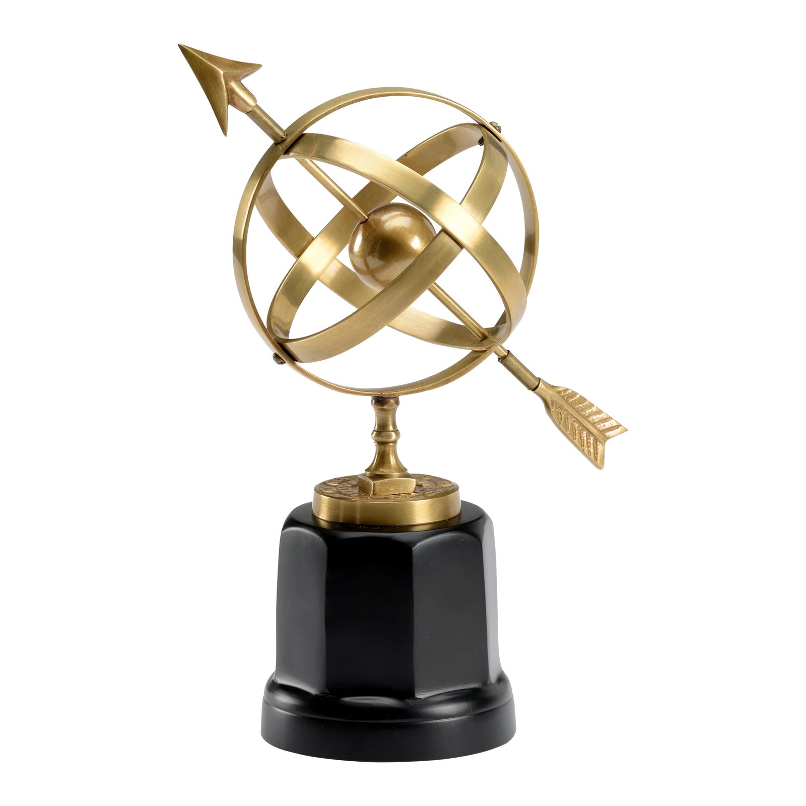 Armillary Cast Brass Figure | Chairish