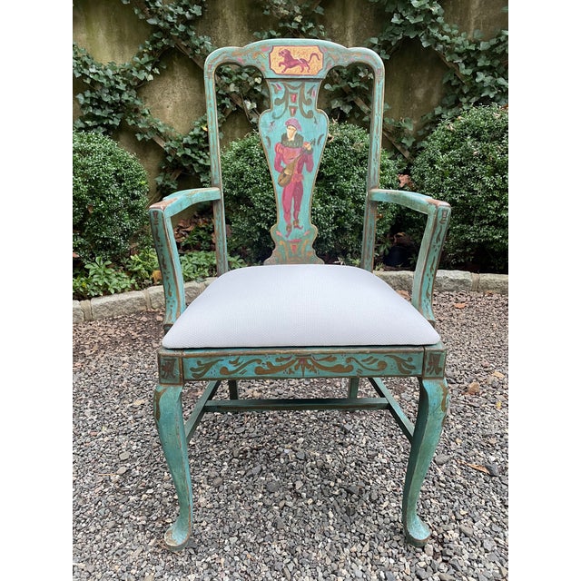Vintage Hand Painted Accent/Desk Chair | Chairish