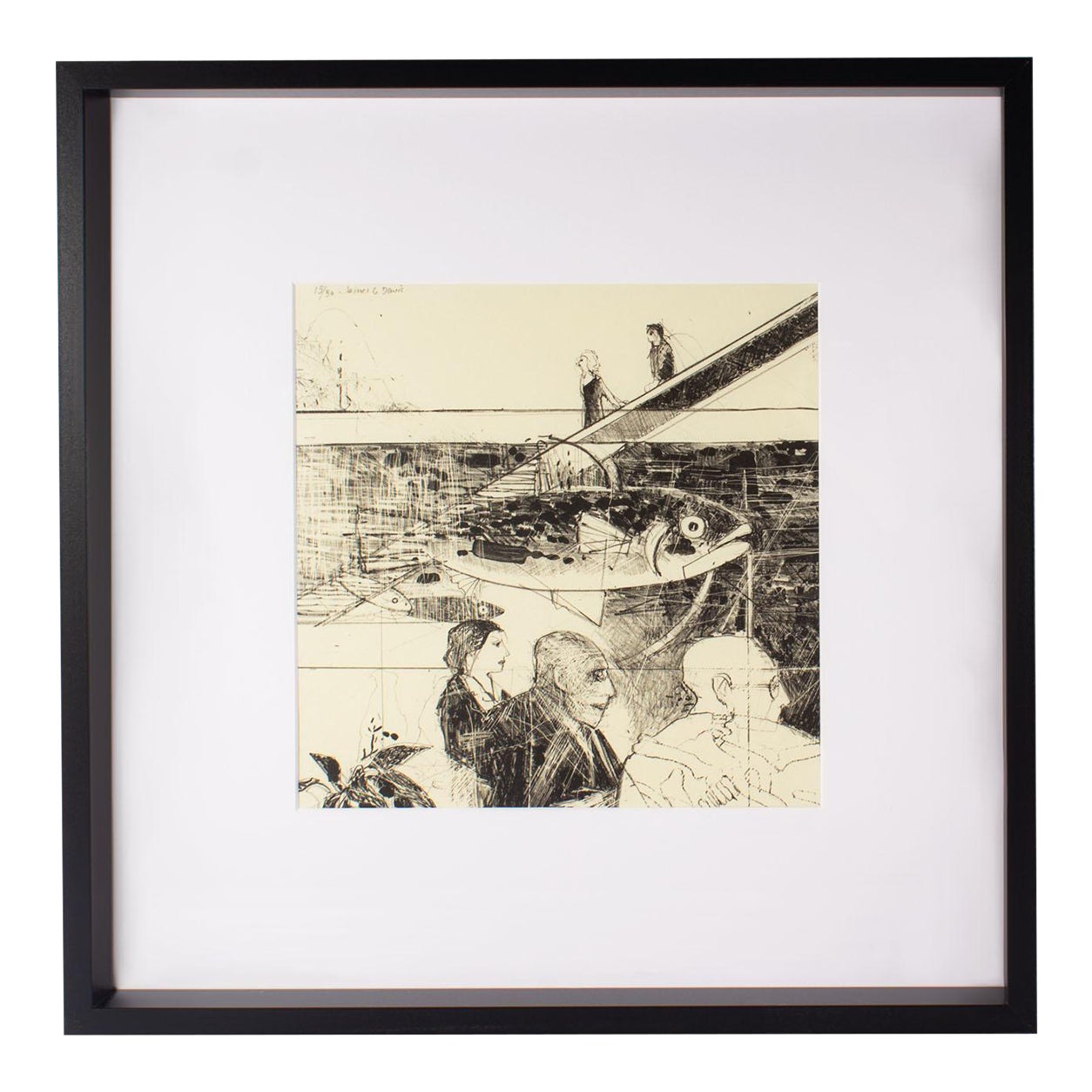 1989 “Profiles” Lithograph Print by James G. Davis | Chairish