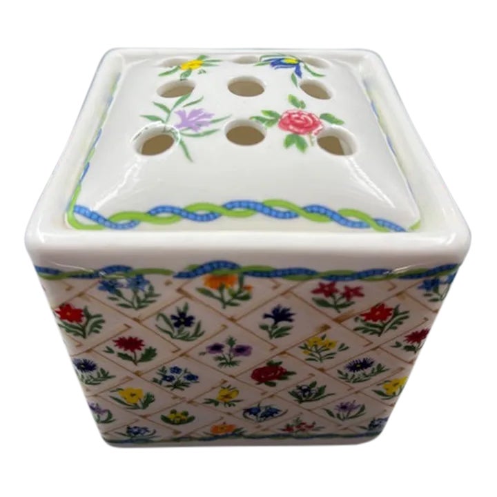 English Potpourri Lidded Box by Eximious, Ltd | Chairish