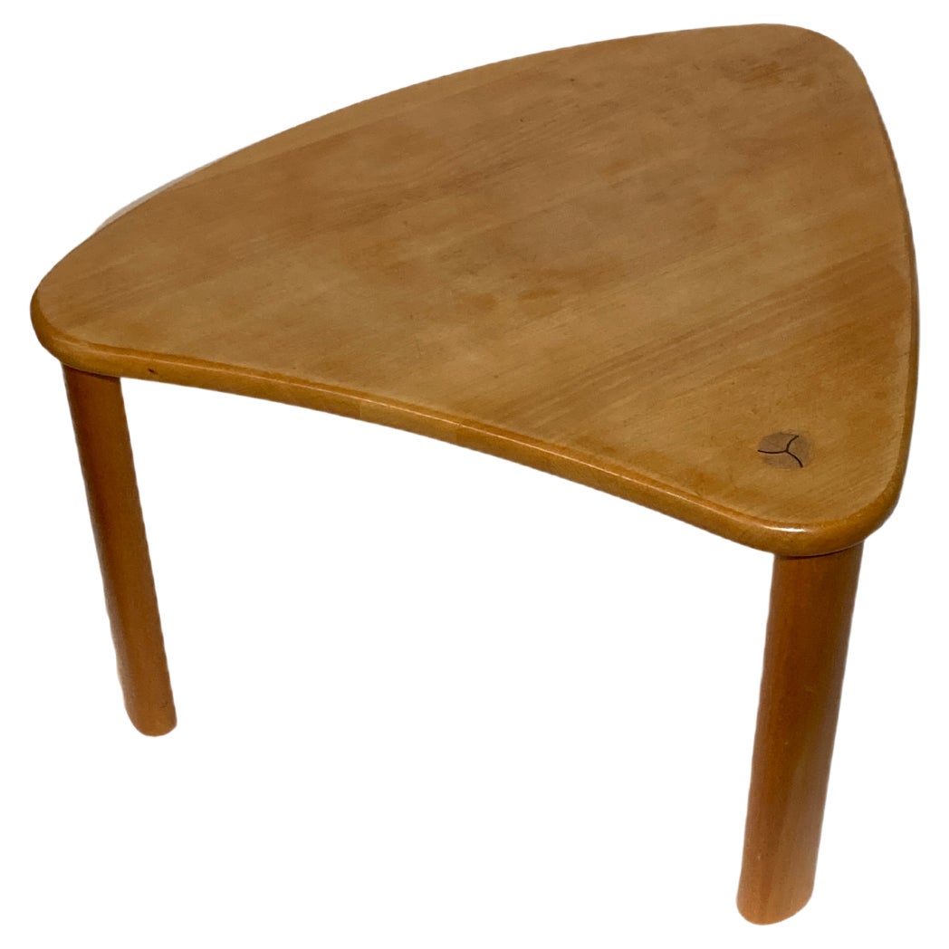 Scandinavian Pine Kidney Shaped Triangle Side or Coffee Table, 1970s ...