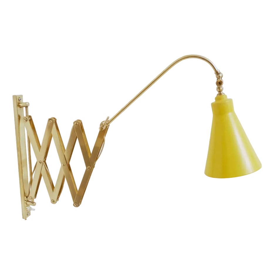 Extendable Scissor Wall Lamp, Italy, 1940s | Chairish