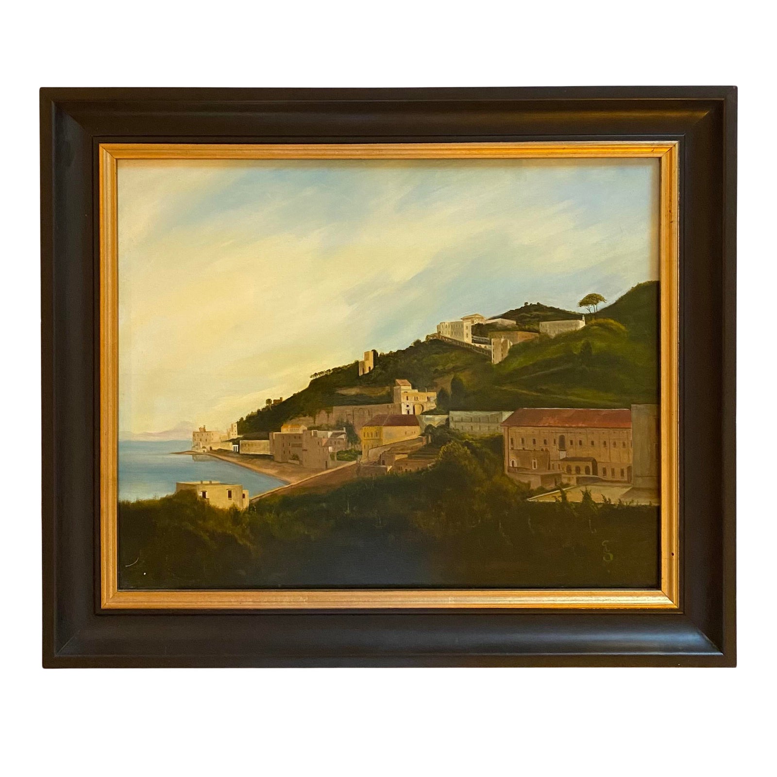 Italian Coastal Scene Oil Painting, After 18th Century Artist Bidauld ...