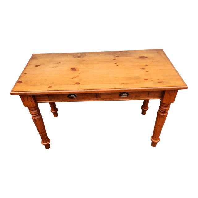Two Drawer Pine Table | Chairish